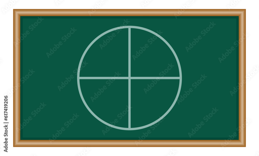 Vecteur Stock Four parts of circle. Pie chart with four same size ...