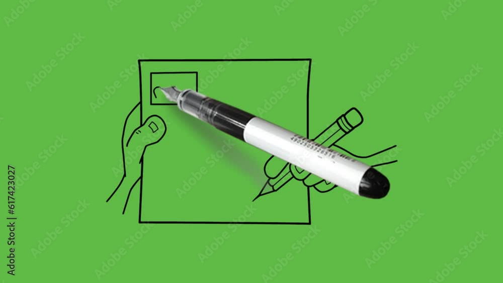 draw human hand sketch drawing on chart paper with pencil with black ...