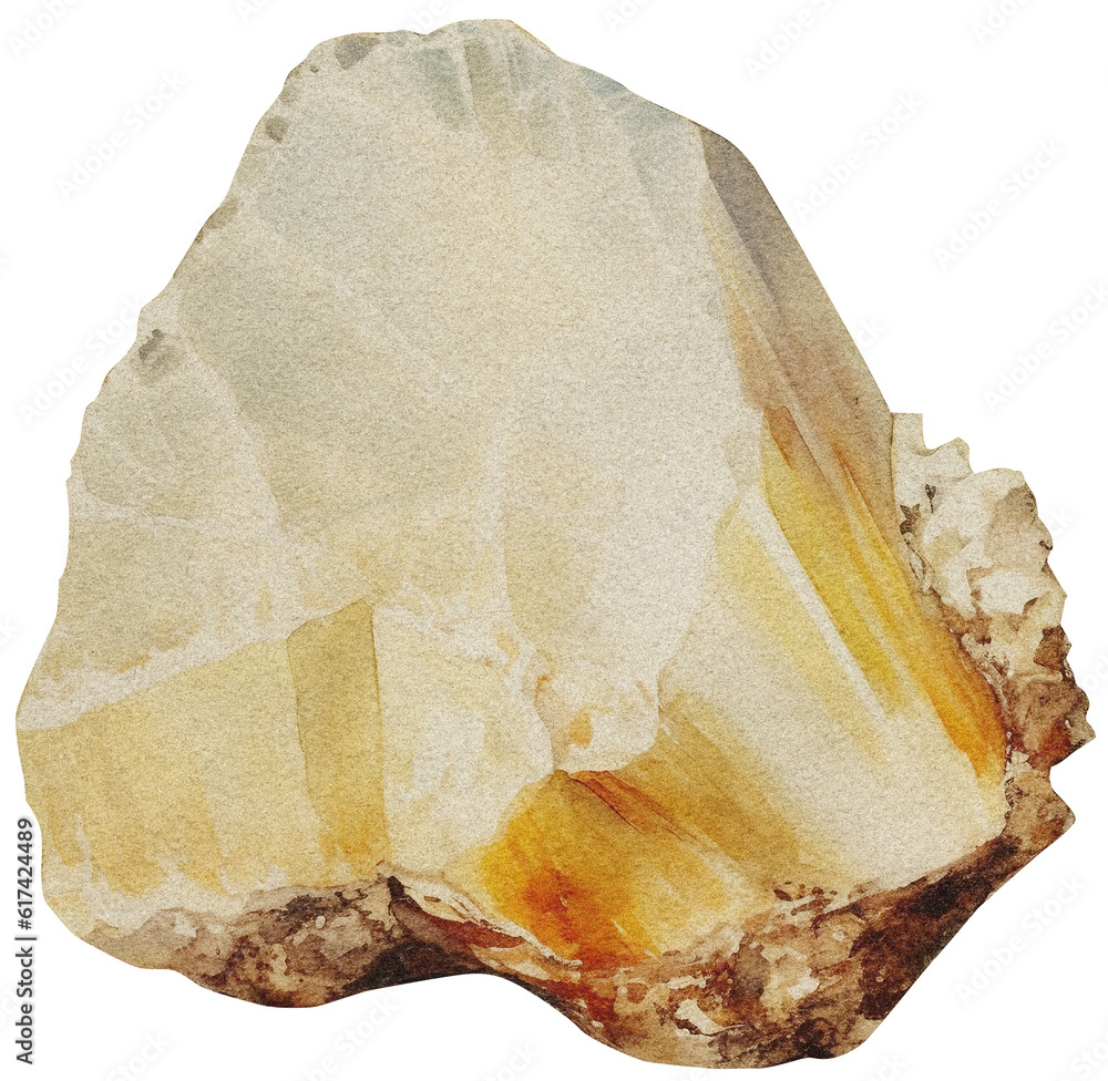 Alabaster mineral on transparent background, old-style vintage ...
