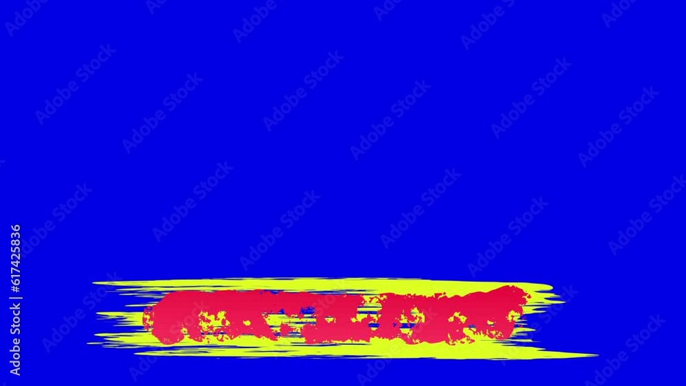 Lower third two layers of red and yellow with a blue background. 4k ...