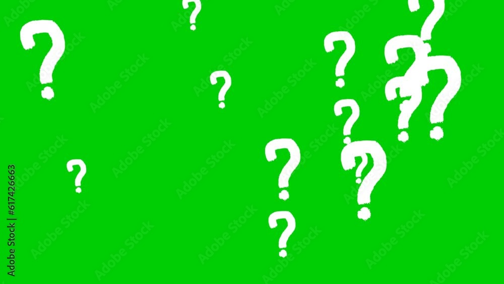 Animation of question marks spreading in different directions on a ...