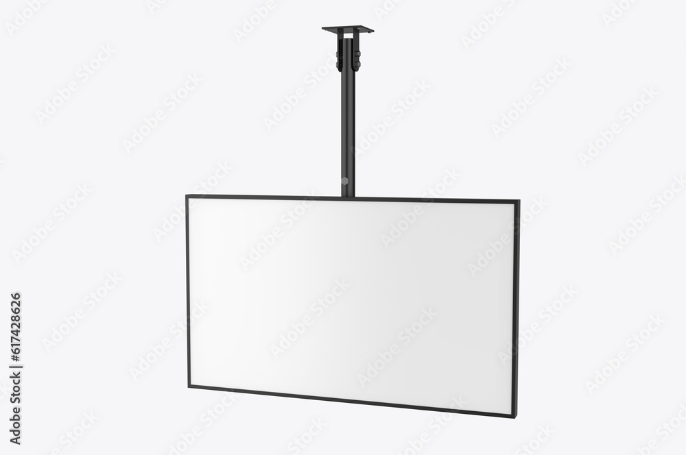 Outdoor digital ceiling mounted display screen blank template, 3d ...