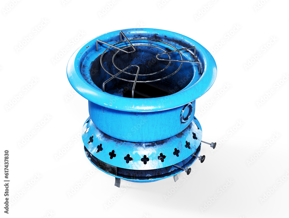 Steel gas cooker with oven, 3D rendering Stock Illustration | Adobe Stock