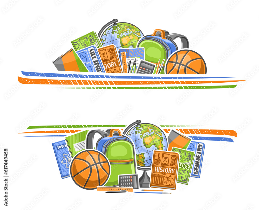 Vector border for School with empty copy space for ad text, decorative ...