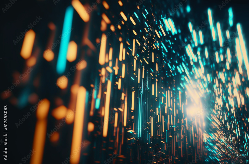 High tech technology geometric and connection system background with ...