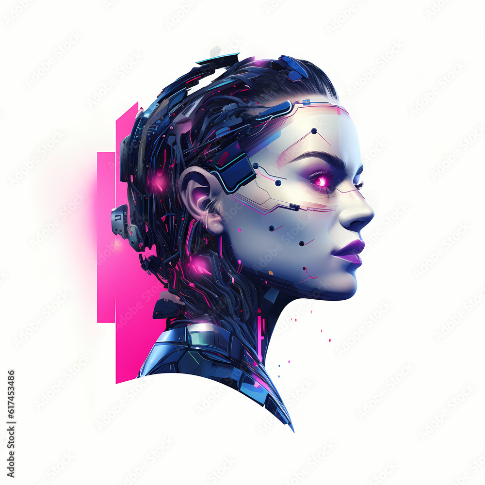 Futuristic representation of AI incorporated into a logo design ...
