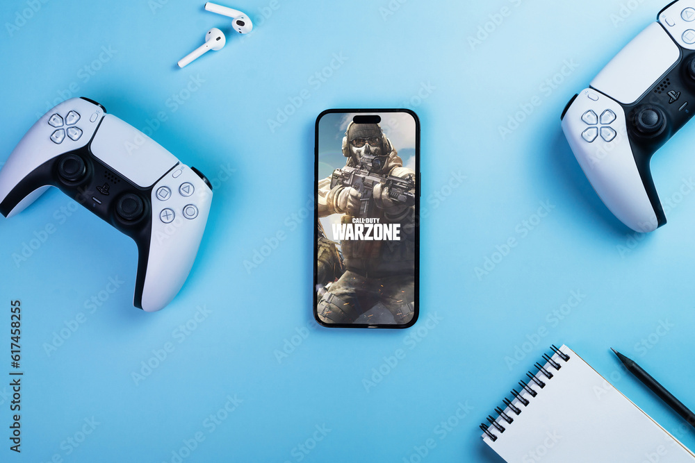 COD Call of Duty game app on the smartphone iPhone 14 Pro screen on ...