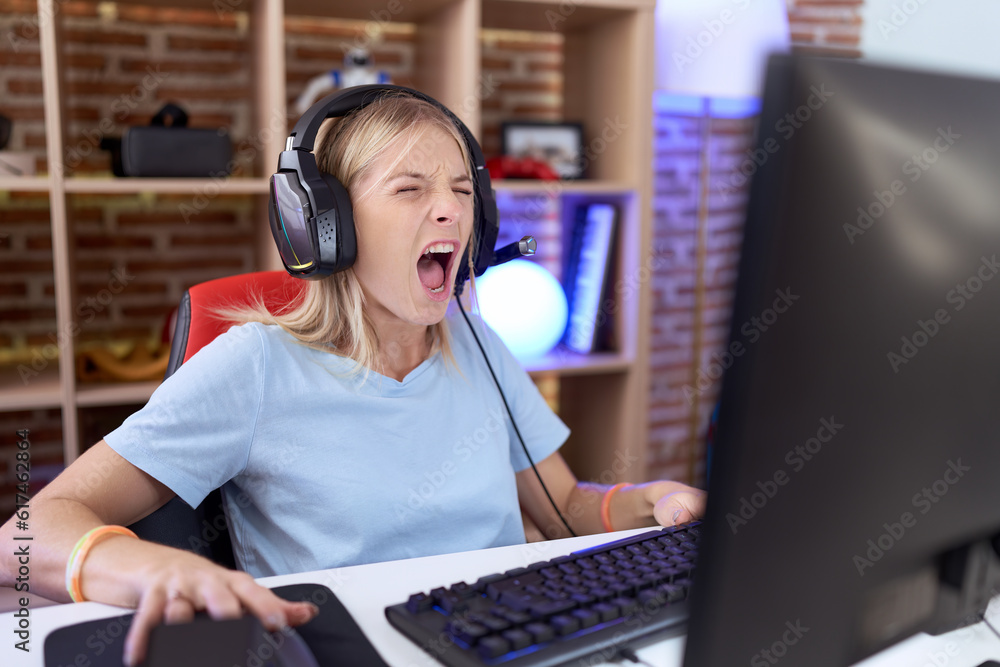 Angry Girl Playing Video Games