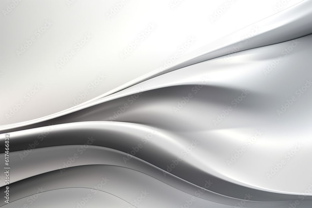 Abstract silver background with soft wavy folds. Creative Design for ...