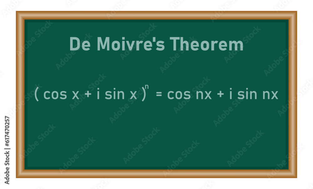 De Moivre's theorem formula in math. Mathematics resources for teachers ... De Moivre's theorem formula in math. Mathematics resources for teachers ...