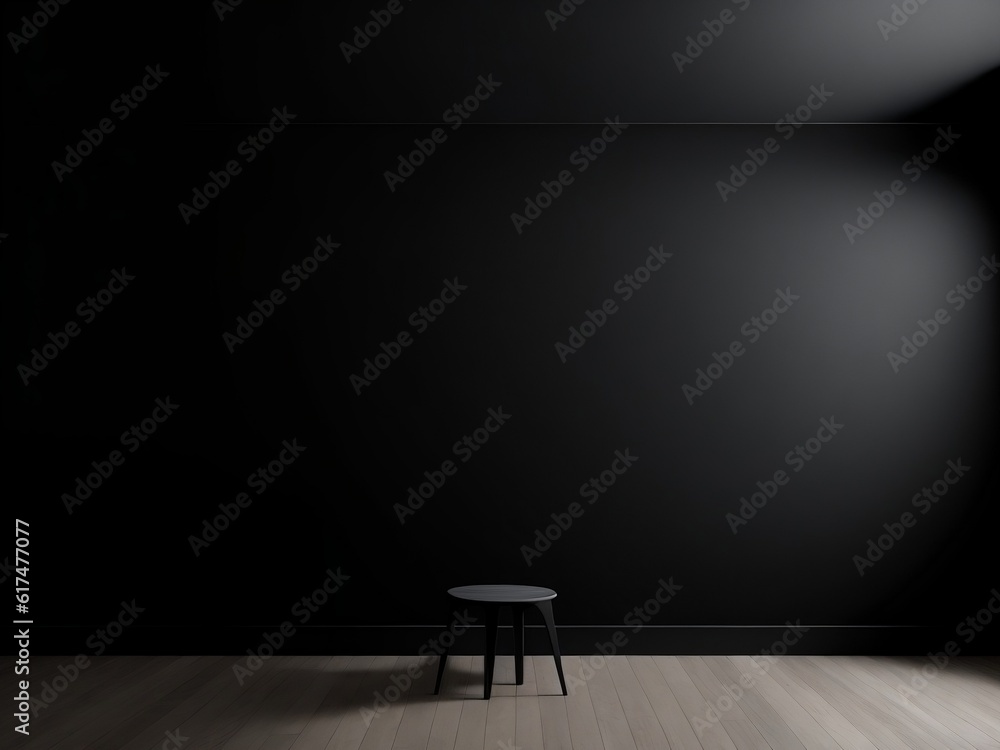 room with chair and black wall full HD image , ai generative image ...
