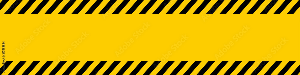 Black and yellow warning line striped rectangular background. Vector ...
