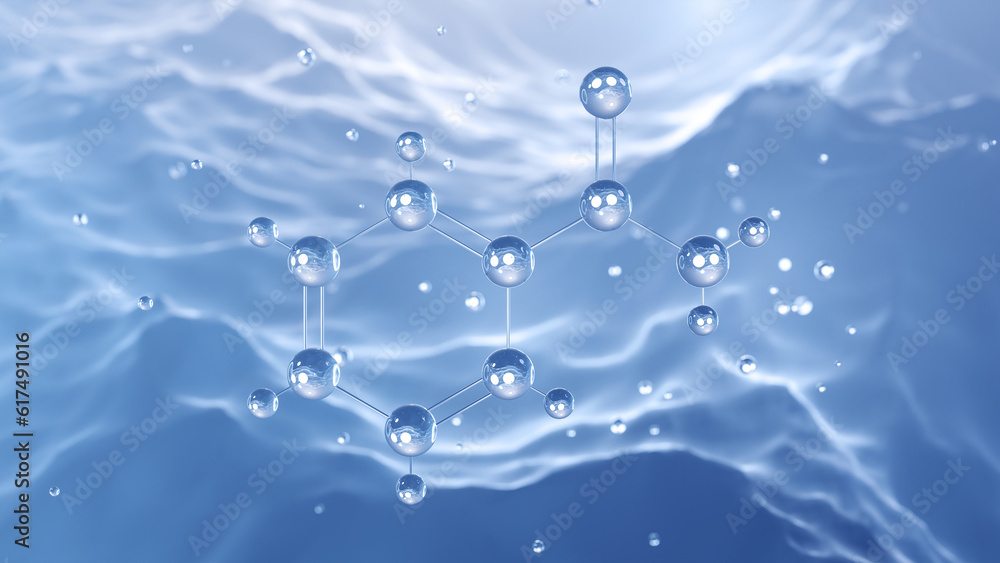 benzamide molecular structure, 3d model molecule, amide derivative ...