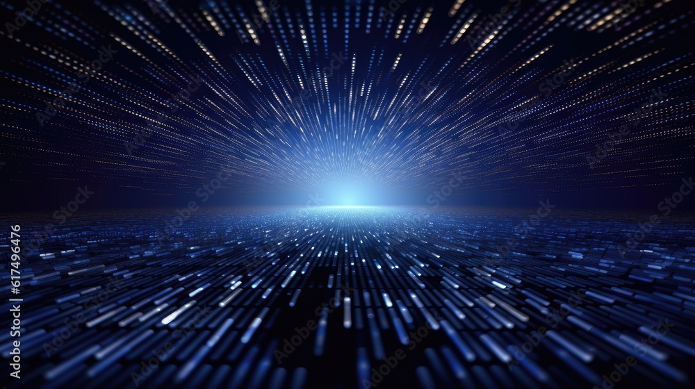 Abstract technology background with fiber optic network connections ...