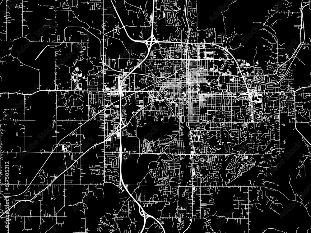 Vector road map of the city of Bloomington Indiana in the United States ...