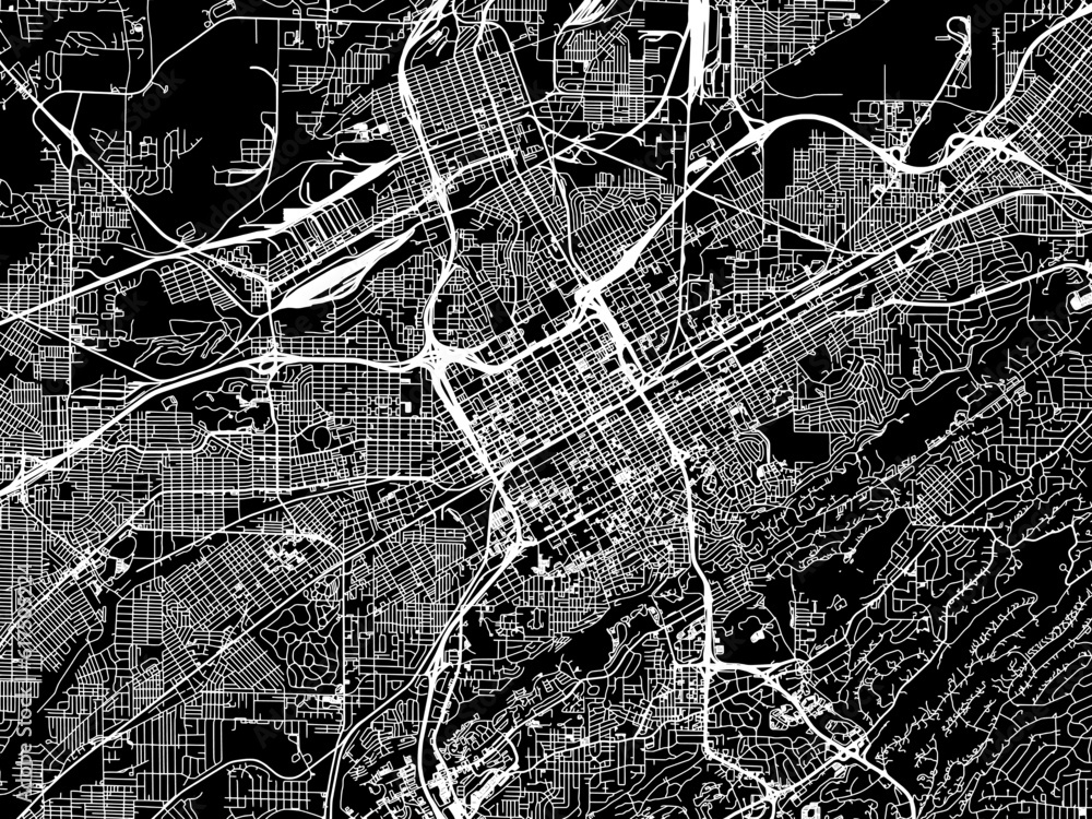 Vector road map of the city of Birmingham Alabama in the United States ...