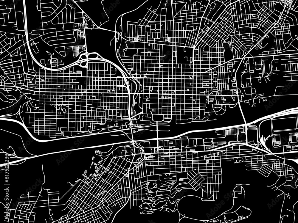 Vector road map of the city of Bethlehem Pennsylvania in the United ...