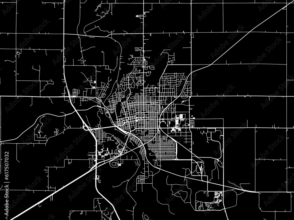Vector road map of the city of Fort Dodge Iowa in the United States of ...