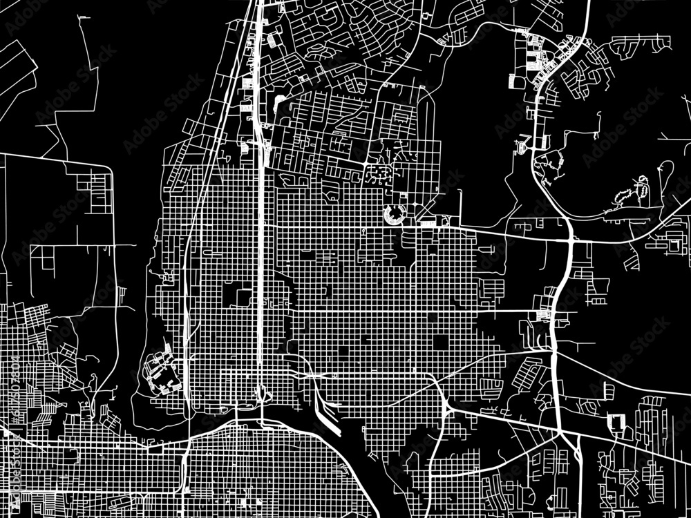 Vector road map of the city of Laredo Texas in the United States of ...