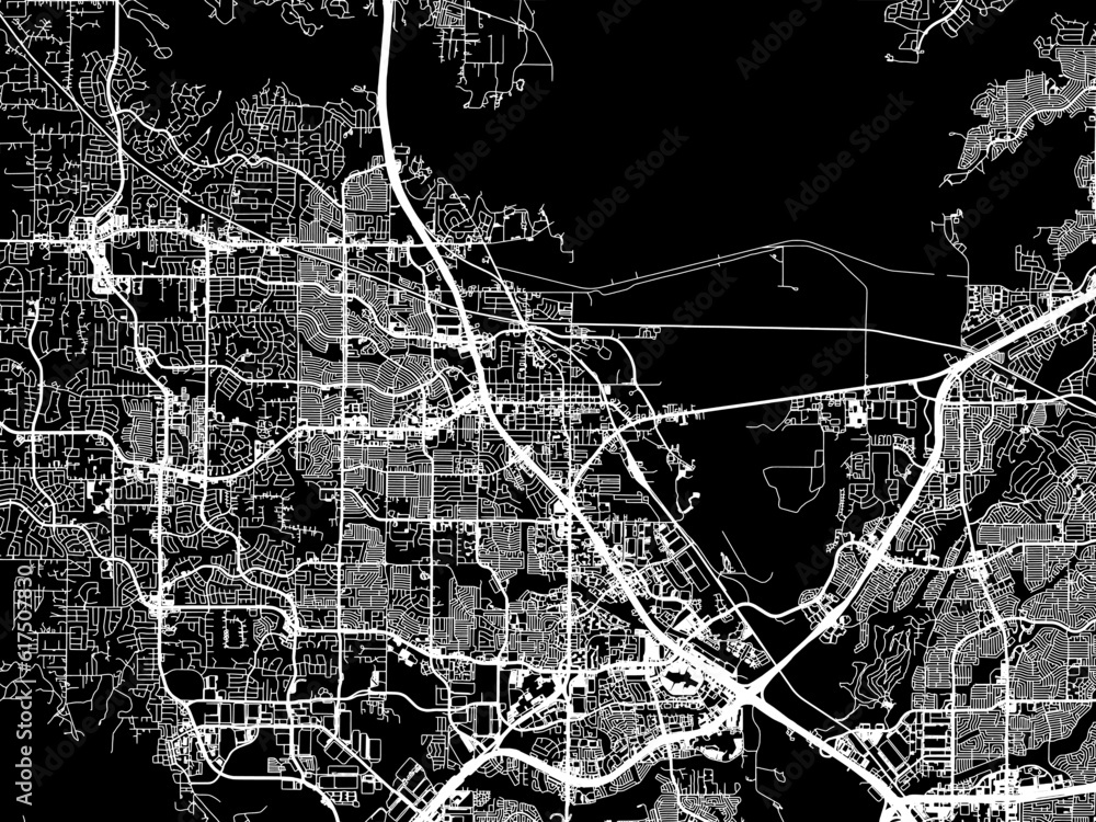 Vector road map of the city of Lewisville Texas in the United States of ...