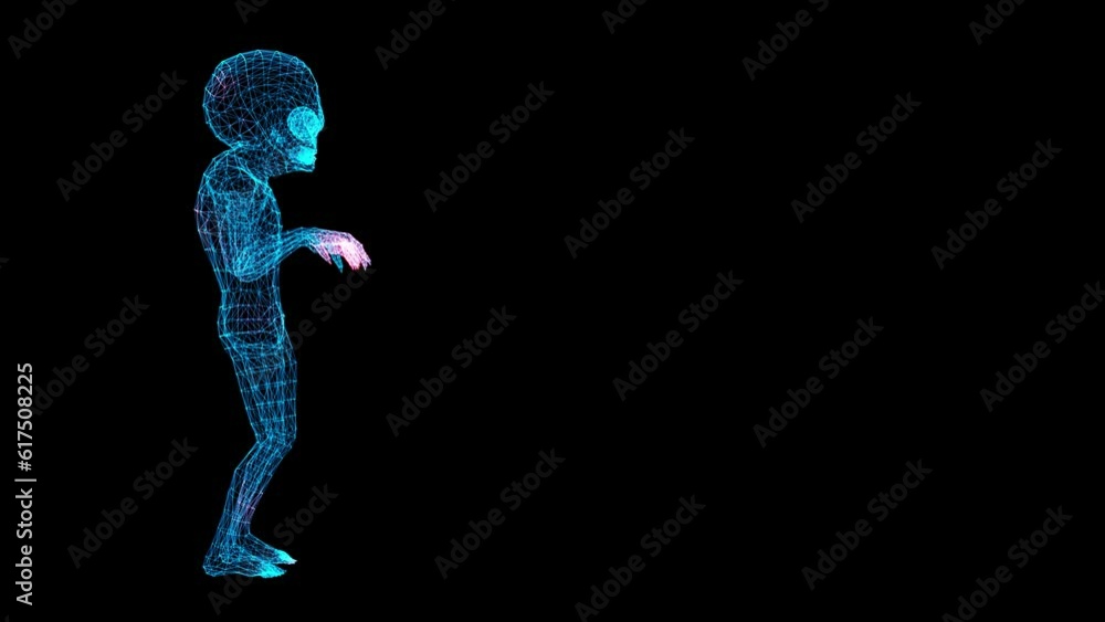 3D Alien Scan. UFO futuristic concept. Alien Scanning Interface. HUD ...