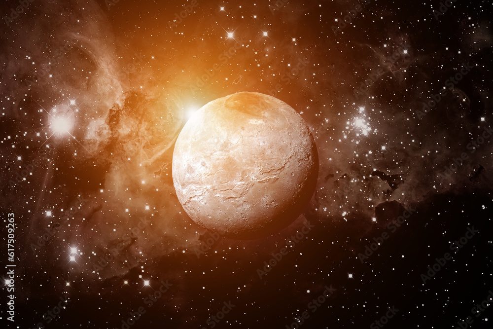 Charon is the largest of the five known moons of the dwarf planet Pluto ...