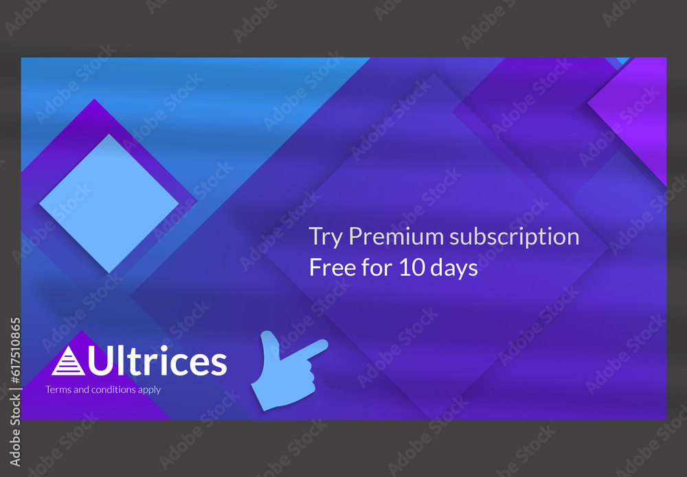 Slideshow Ad Layout with Vanishing Gradient and Paper Cut Shapes Stock ...