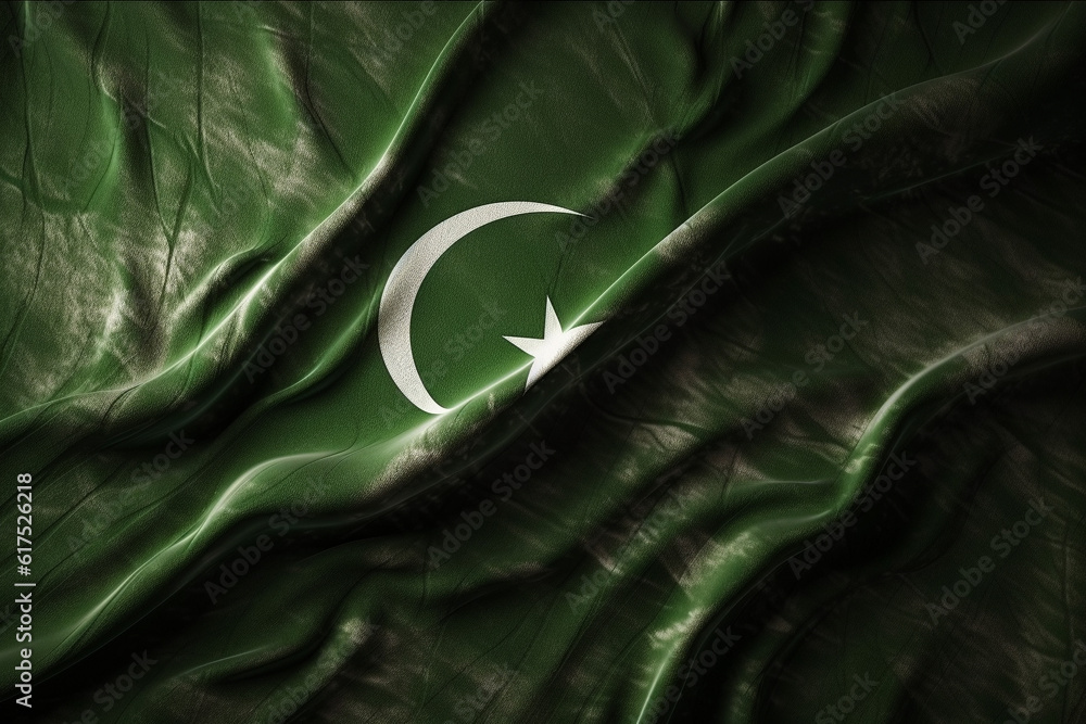 Waving Pakistan flag background AI-Generated Stock Illustration | Adobe ...