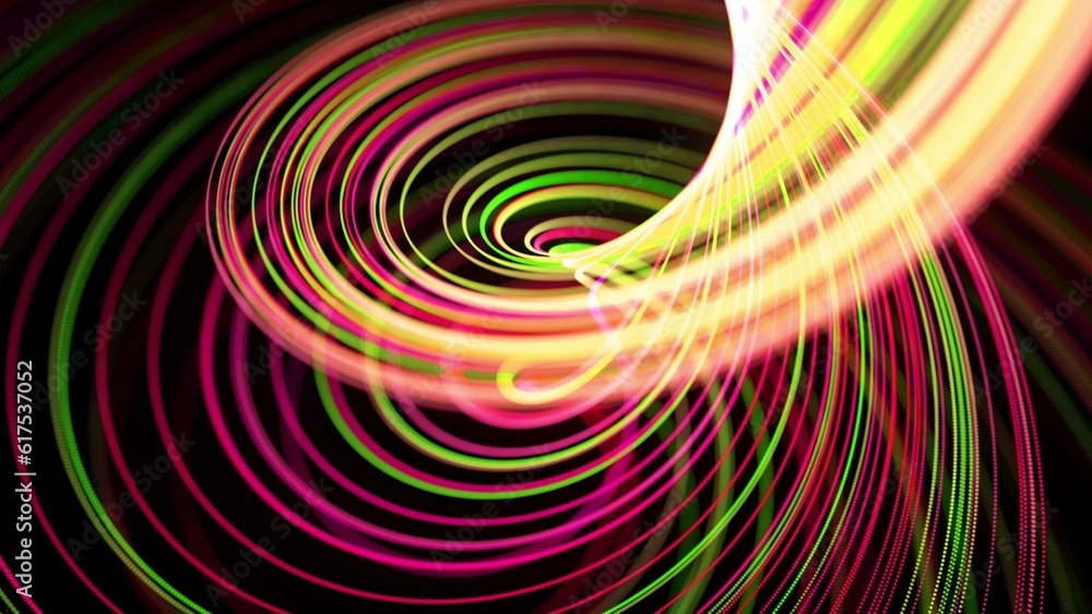 3d render. Light flow bg. Abstract background with light trails, stream ...