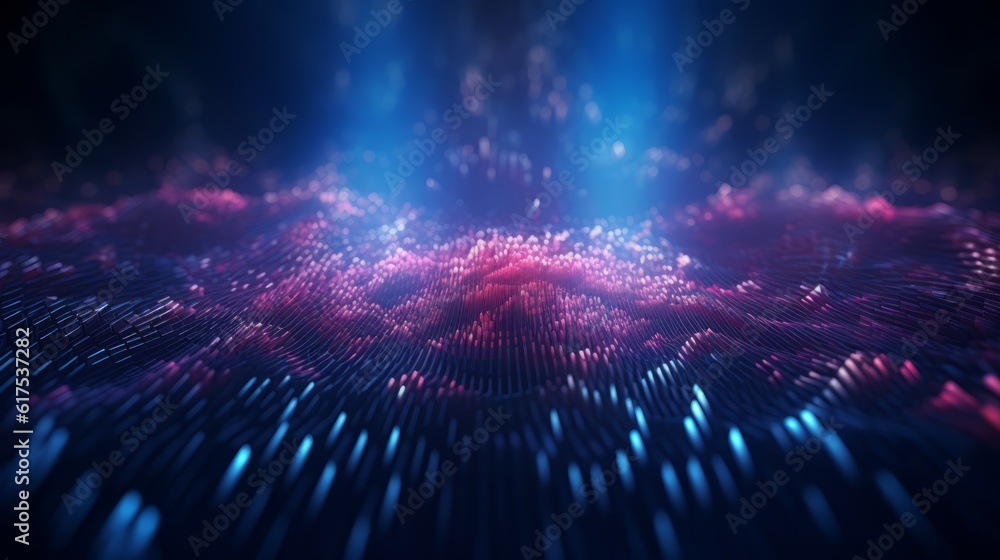 Abstract technology background with fiber optic network connections ...