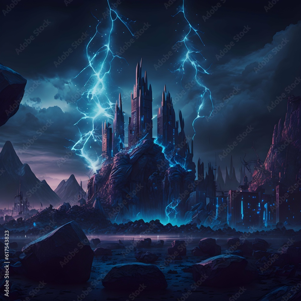 city with buildings made of bones and megalith stones city of the ...