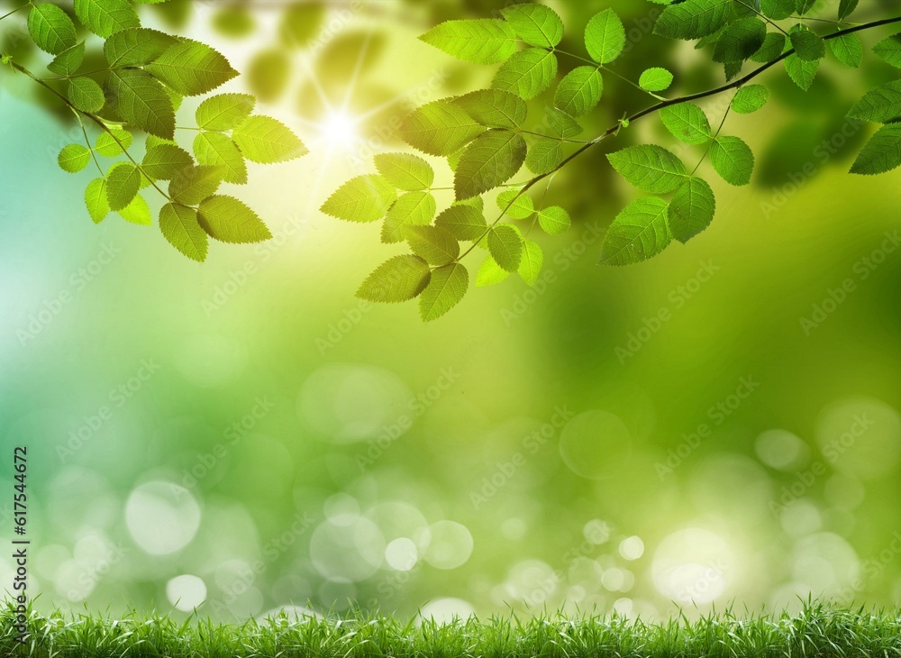 nature background image ,tree growing under a clouded sky , green ...