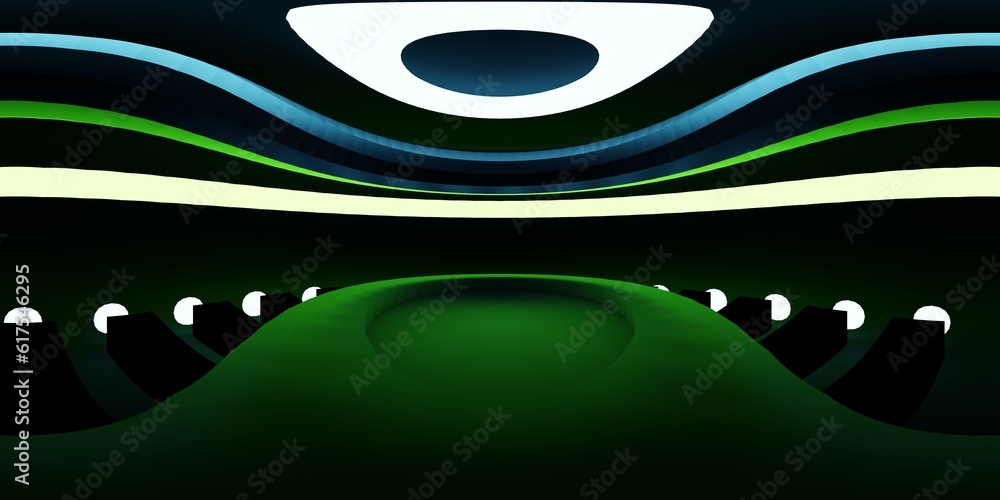 3D Illustration; CGI modeling; HDRI; 360º view panoramic, interior ...