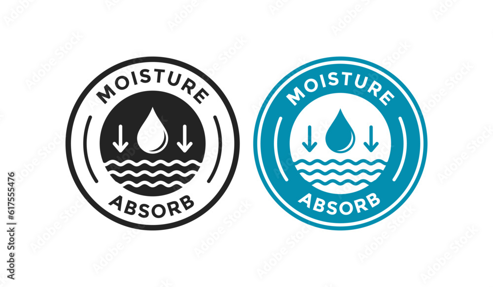 Moisture absorb logo badge template. Suitable for beauty, information ...