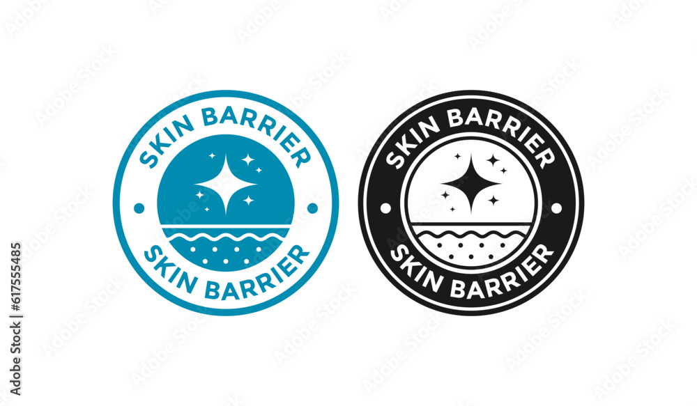 Skin barrier logo vector template. Suitable for product label and ...