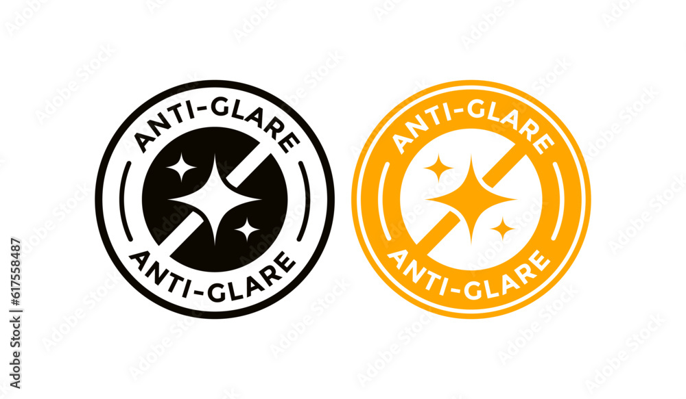 Anti glare circle logo vector template. Suitable for information and ...