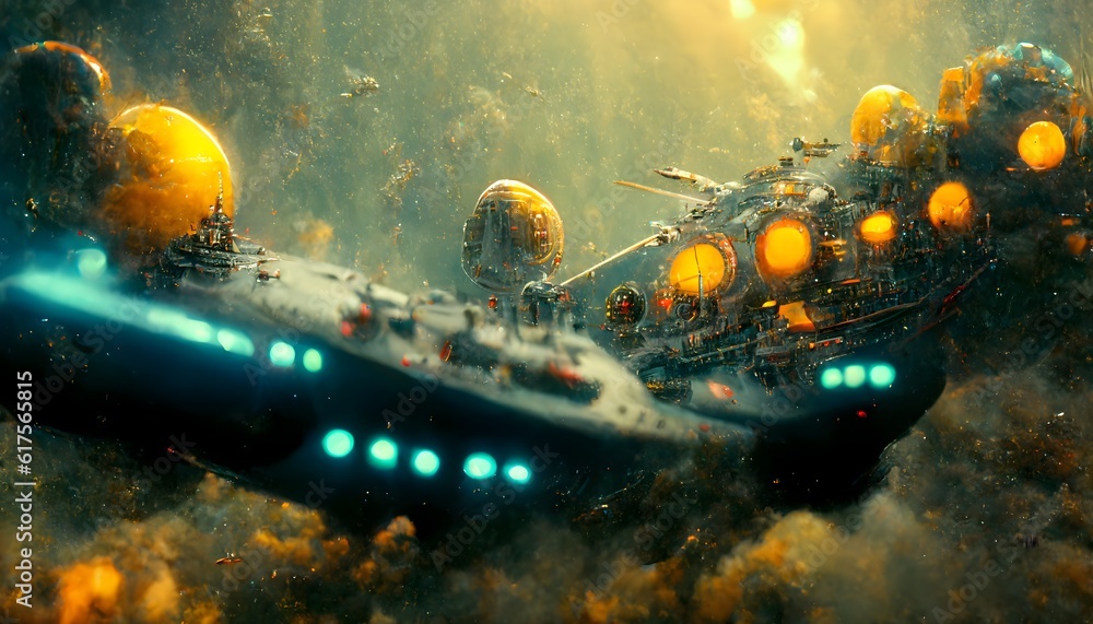 enviroment Space battleship design biotech space ship hyper detail ...