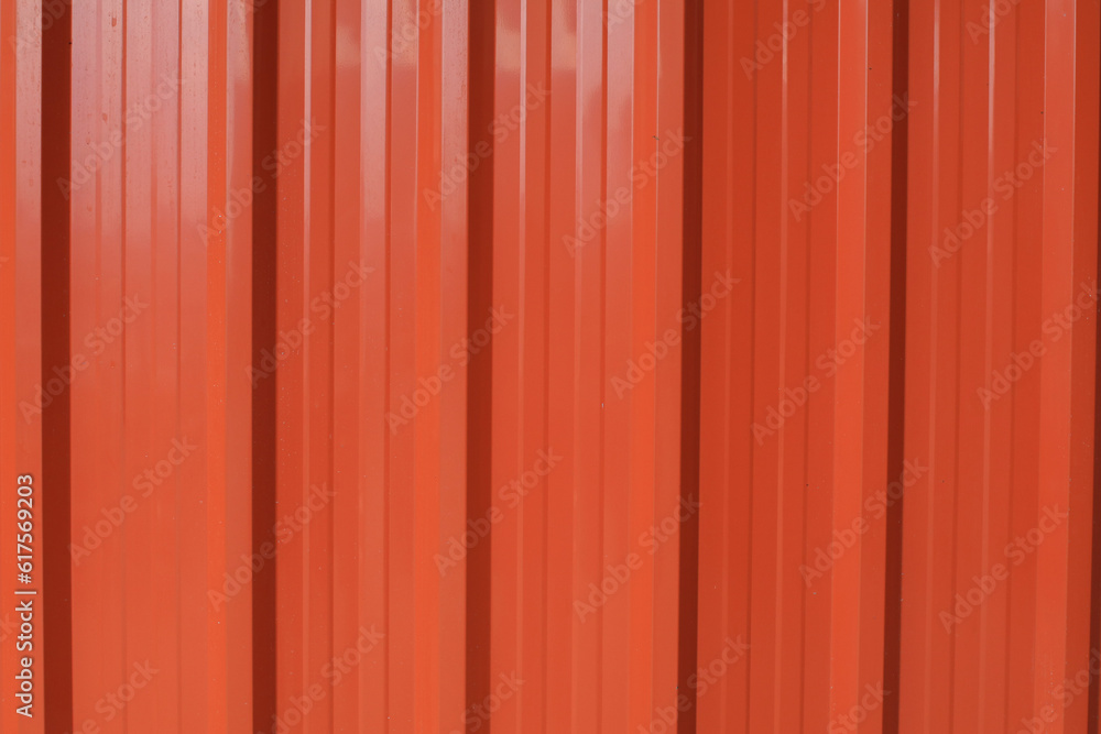 Container metal orange wall texture background. Color panel red-orange color building facade ...