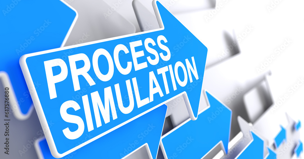 Process Simulation, Message on Blue Pointer. Process Simulation - Blue ...