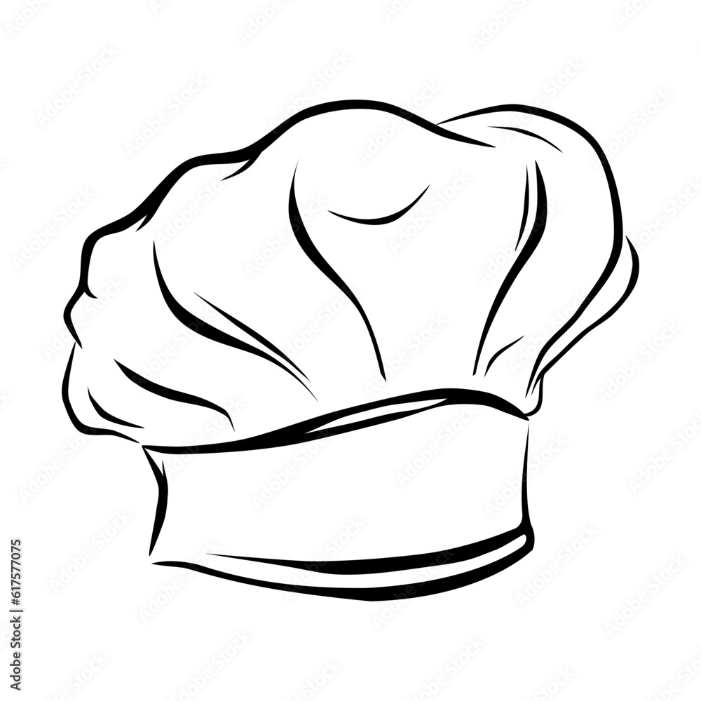 Chef Hat Vector - Illustration Black Silhouette Design Logo Stock ...