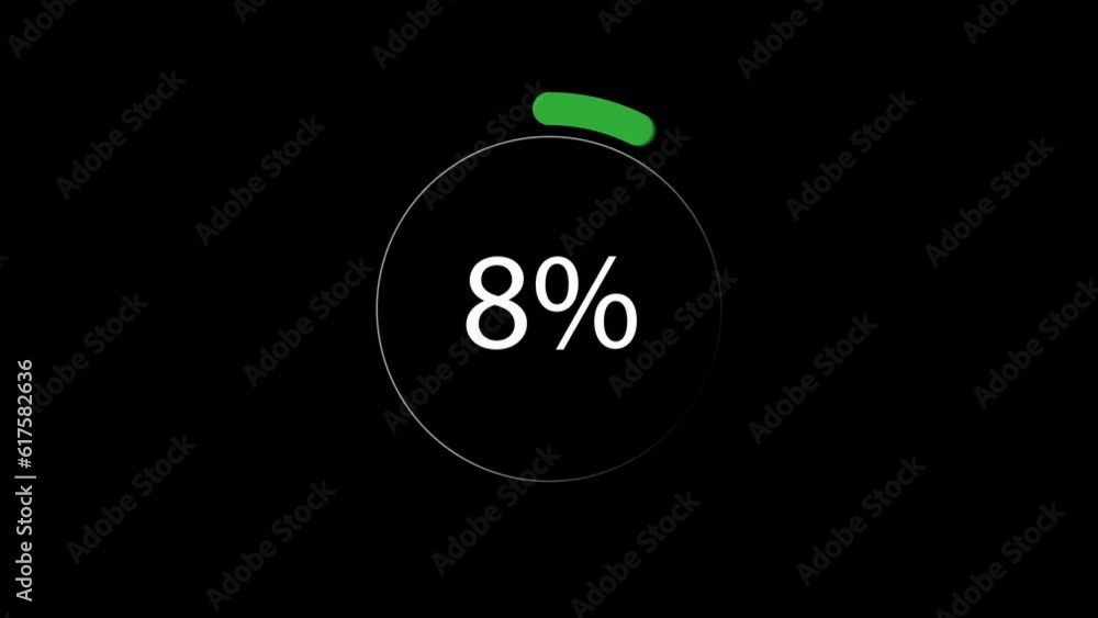 loading 80 percent line progress loop Animation video transparent ...