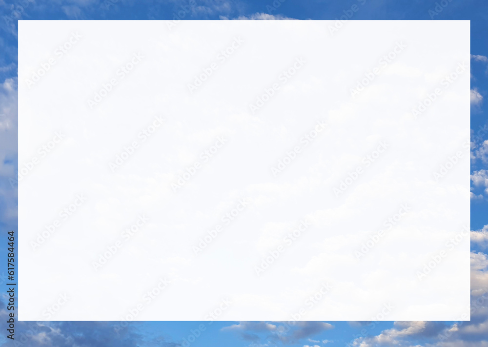 It is a frame that creates a translucent margin space on the landscape ...