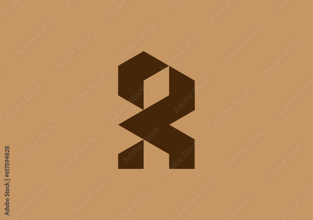 Vetor de illustration of a letter, The bold and sharp R logomark ...