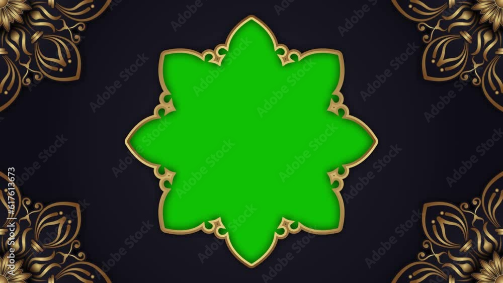 mandala motion background with greenscreen Stock ビデオ | Adobe Stock