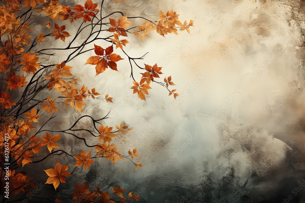 Enchanting fall background with autumn leaves that evokes a sense of ...