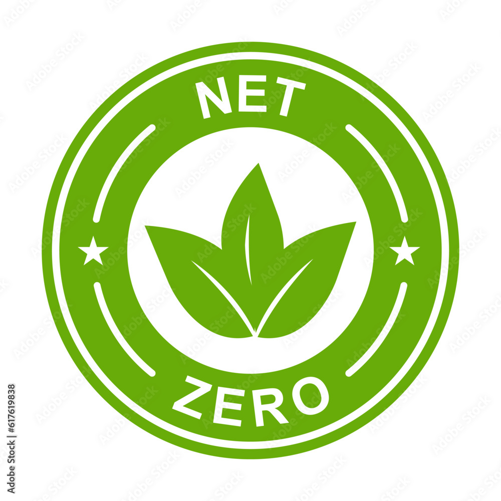 net zero carbon footprint icon vector emissions free no atmosphere ...