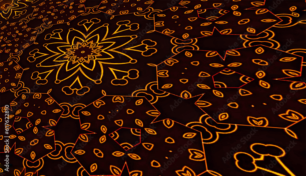 Elegant abstract floral batik with a unique perspective texture. Nice ...