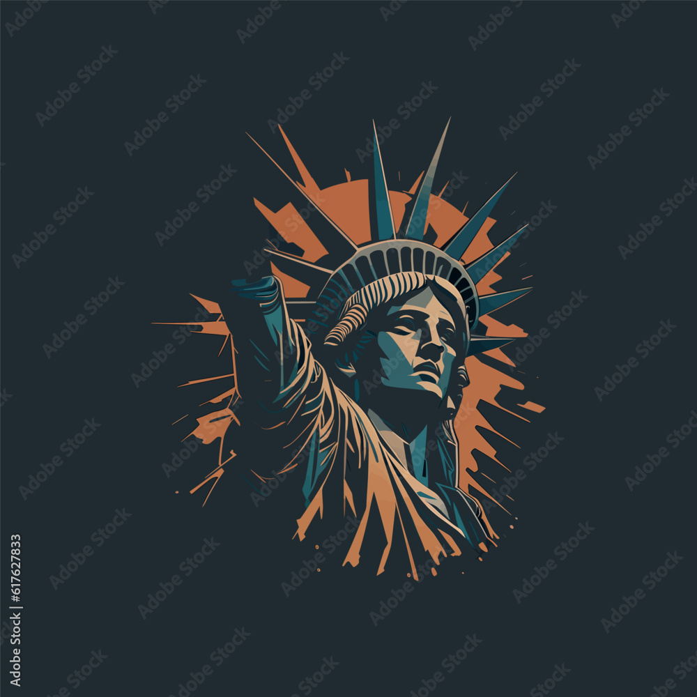 statue of liberty independence day Stock Vector | Adobe Stock