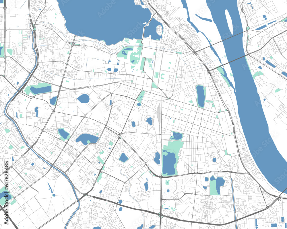 Hanoi map. Detailed map of Hanoi city administrative area. Cityscape ...