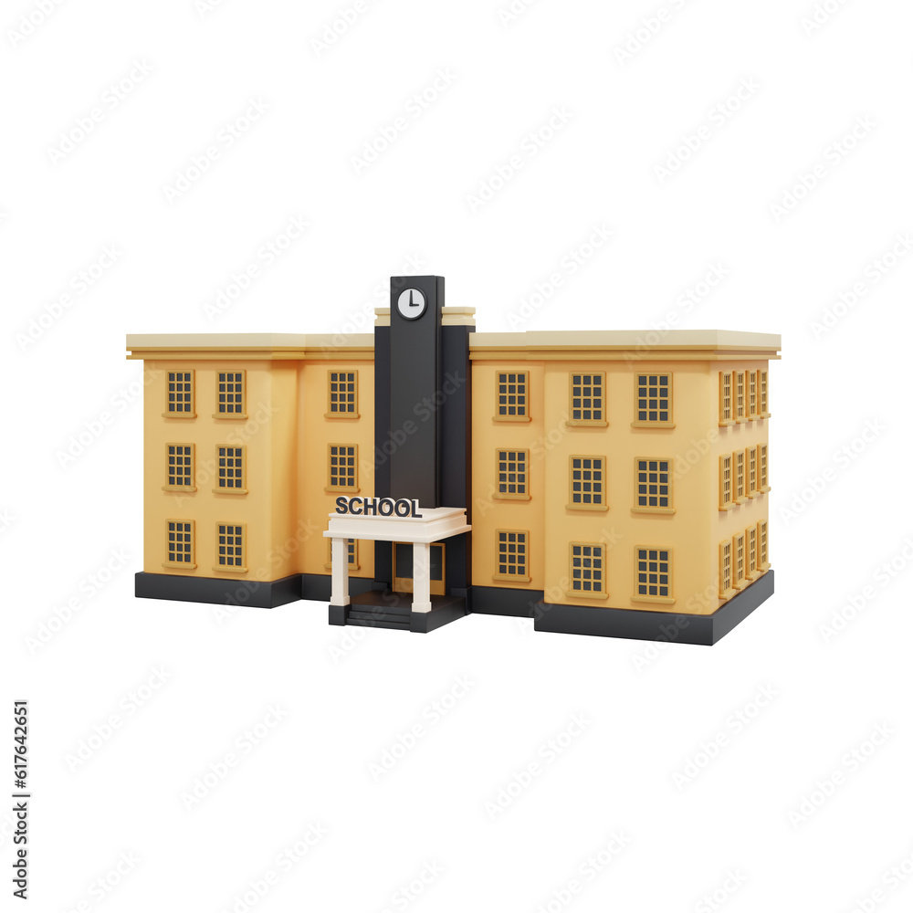 The school building icon represents a place of learning and knowledge ...